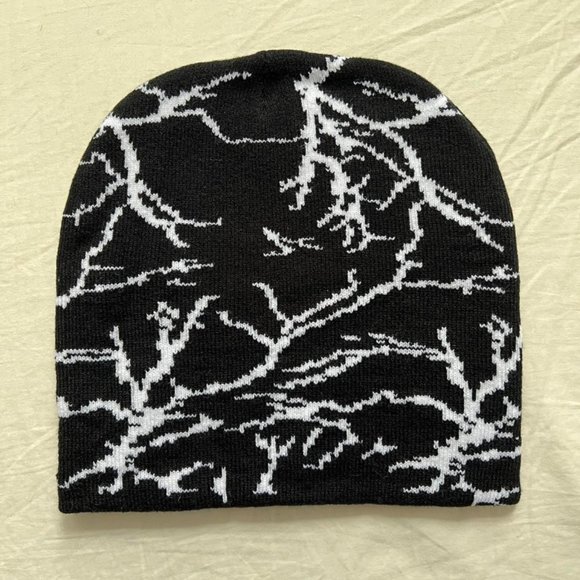 Accessories | Y2k 200s Grunge Black Punk Lightning Bolt Thunder Crew ...